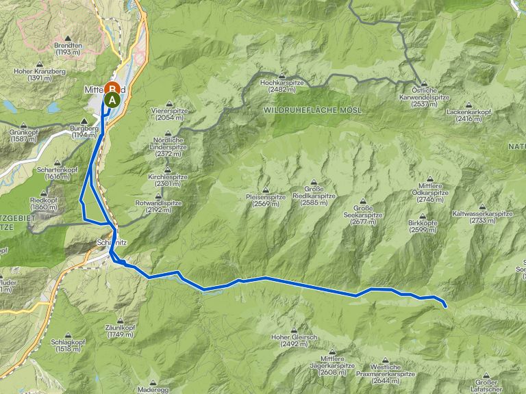 Isartal-Radweg Mittenwald - Isarursprung - Kastenalm u.z. | E ...